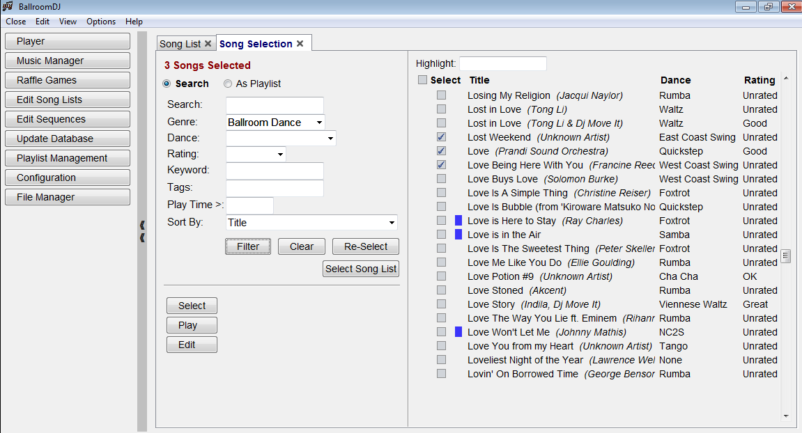 BallroomDJ ~ Ballroom Audio Player | The Audio File